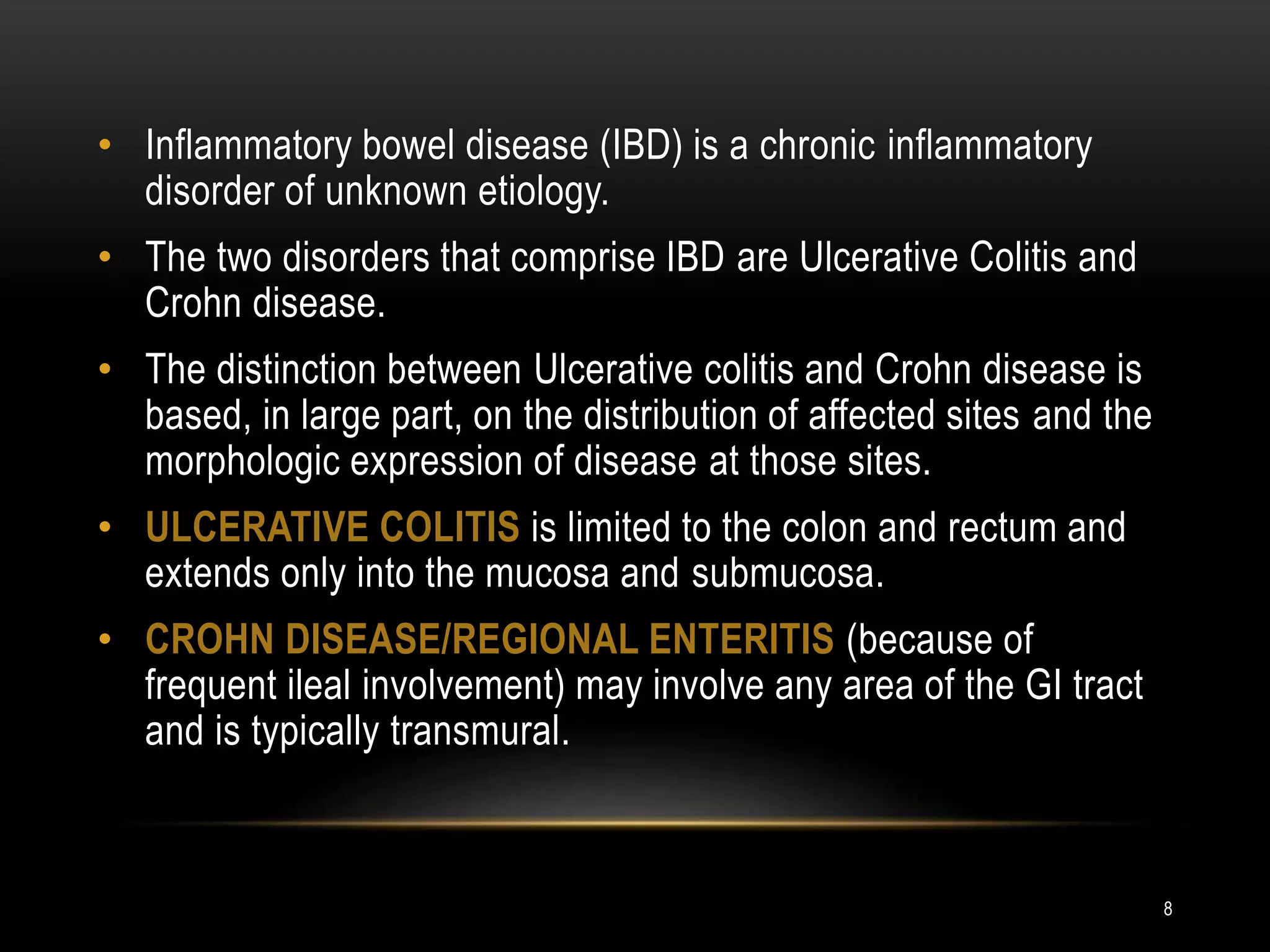 Pathology of Inflammatory bowel disease | PPTX