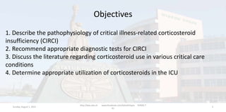 Updates on steroid therapy in intensive care unit (ICU) | PPTX