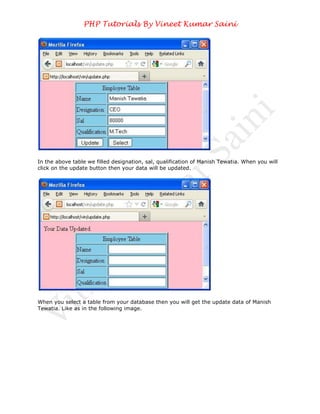Update statement in PHP | PDF