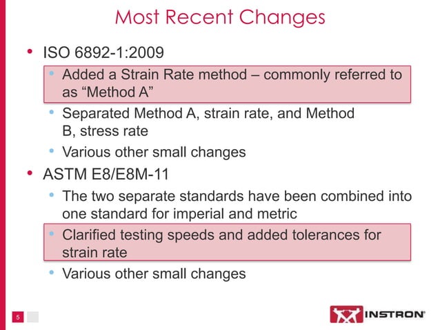 Metals Tensile Testing Standards - ISO 6892-1 ASTM E8/8M - Strain ...