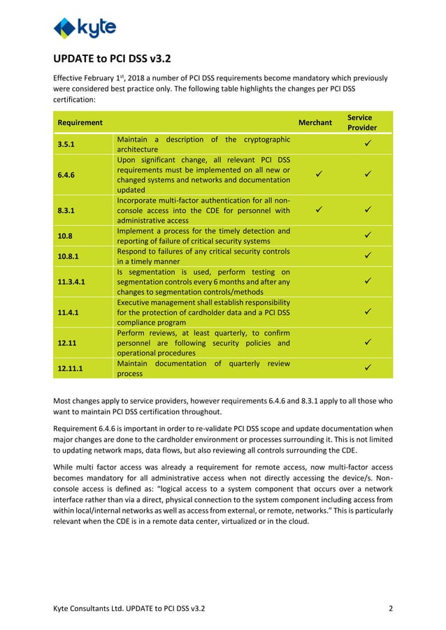 Update to PCI DSS v3.2 | PDF