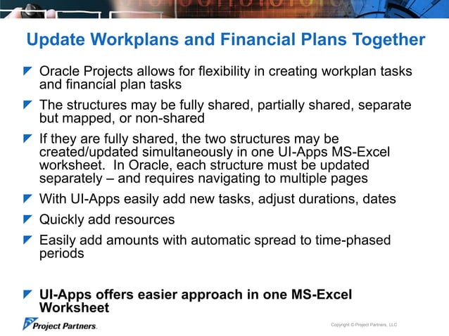 Update Oracle EBS Projects Workplan and Financial Plan (Budgets ...
