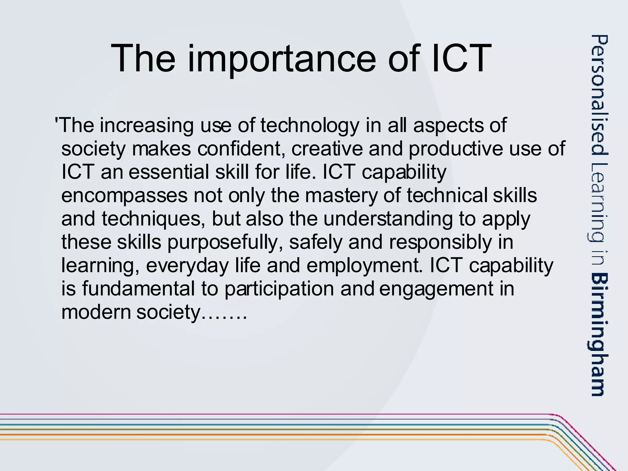Updating Ict Schemes 4 Strands Of Ict | PPT