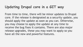 Updating drupal core in a git way | PPT
