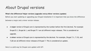 Updating drupal core in a git way | PPT