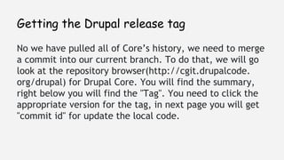 Updating drupal core in a git way | PPT