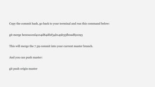Updating drupal core in a git way | PPT