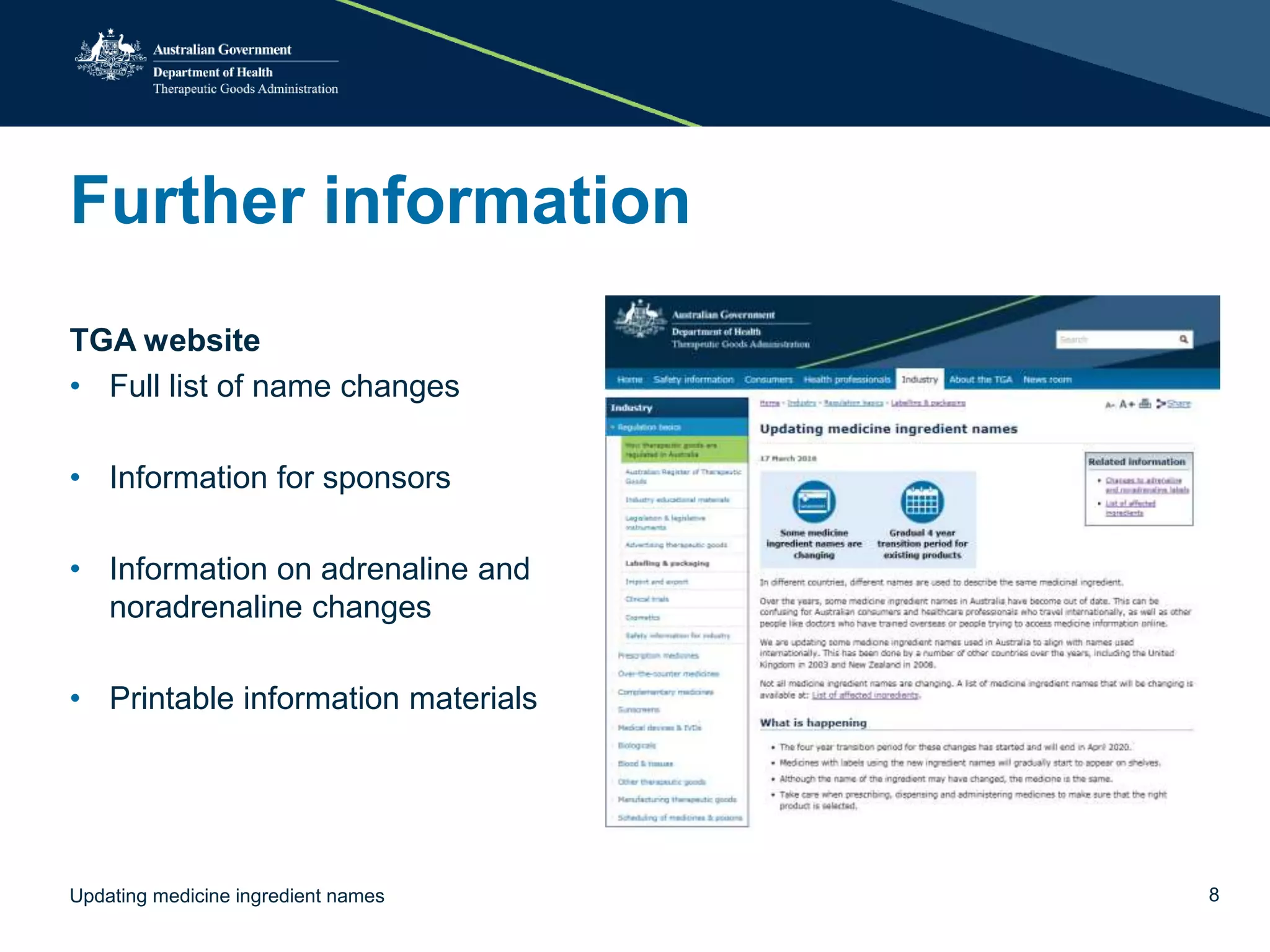Updating medicine ingredient names: International harmonisation of ingredient names | PPTX ...