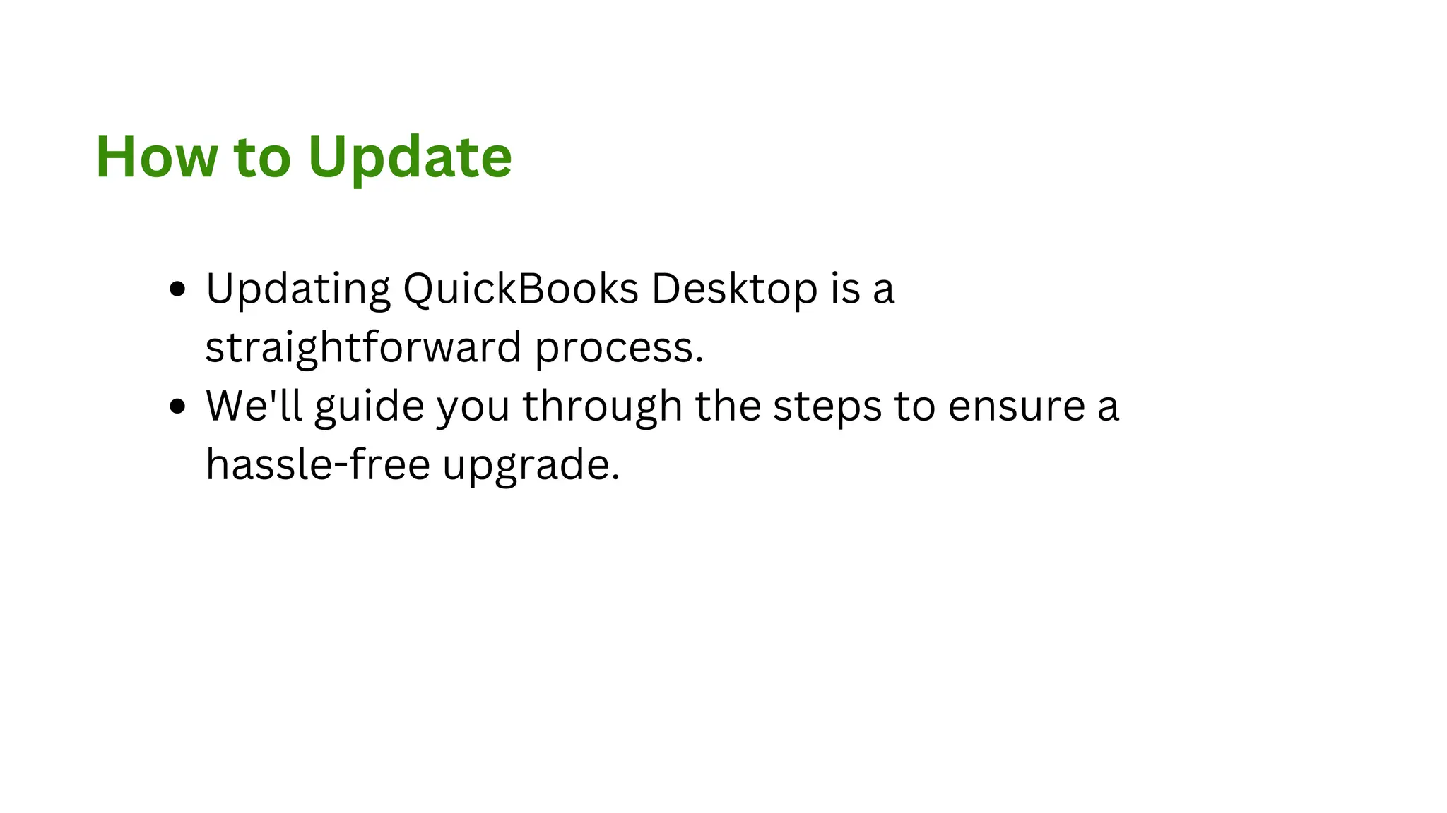 Expert Tips for a Seamless QuickBooks Desktop Update | PPT