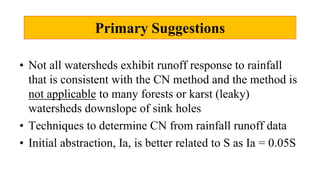 Updating the curve number method for rainfall runoff estimation | PPTX