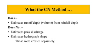 Updating the curve number method for rainfall runoff estimation | PPTX