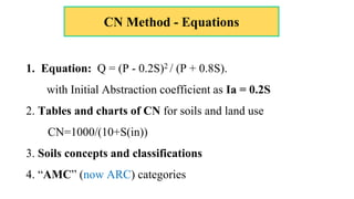 Updating the curve number method for rainfall runoff estimation | PPTX