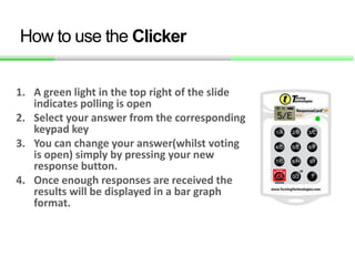 University of Pretoria clicker introduction and demonstration | PPTX