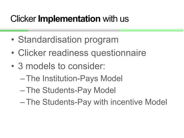 University of Pretoria clicker introduction and demonstration | PPT