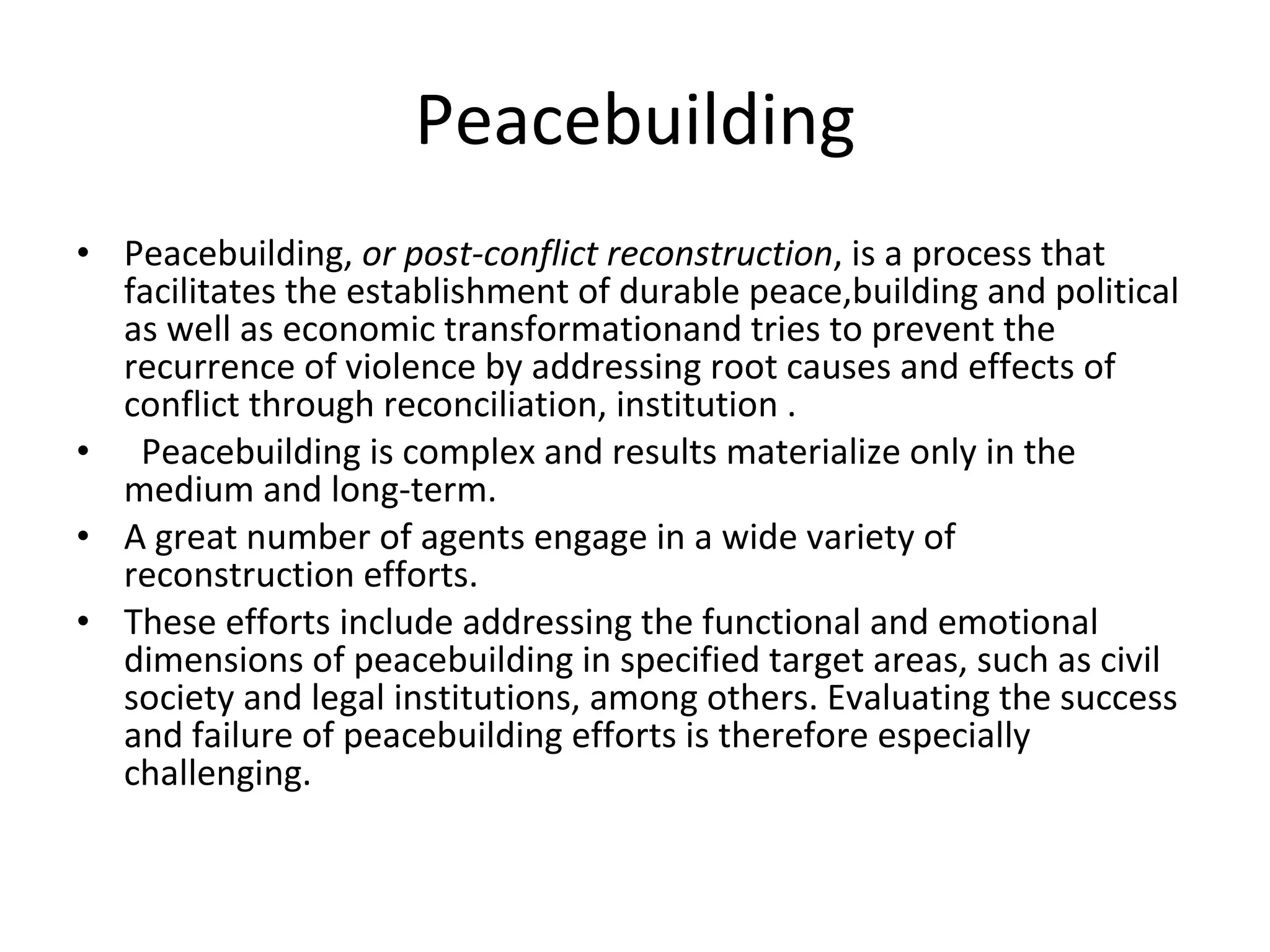 U peace presentation peacebuilding_slideshare | PPT