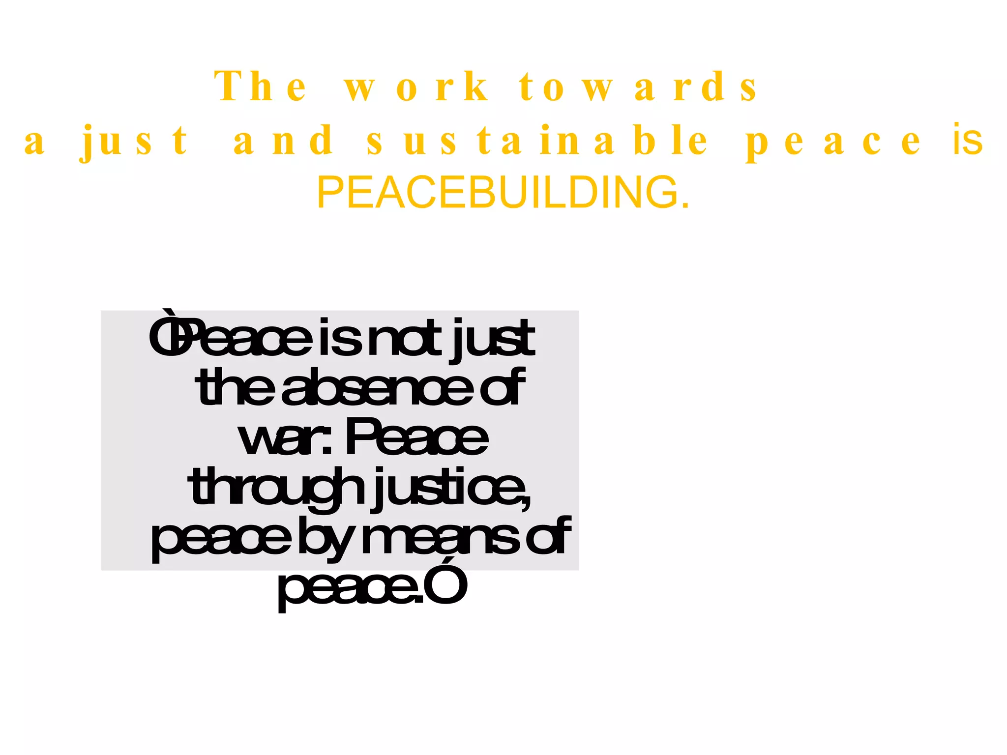 U peace presentation peacebuilding_slideshare | PPT