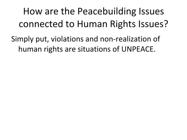 U peace presentation peacebuilding_slideshare | PPT