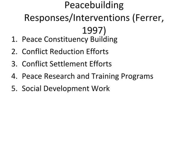 U peace presentation peacebuilding_slideshare | PPT