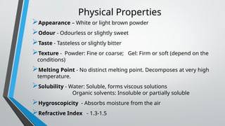 PECTIC SUBSTANCES, PECTIN AND FOOD GUMS | PPT