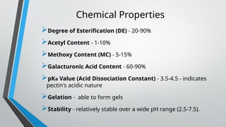 PECTIC SUBSTANCES, PECTIN AND FOOD GUMS | PPT