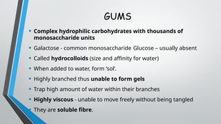 PECTIC SUBSTANCES, PECTIN AND FOOD GUMS | PPT