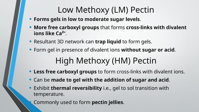 PECTIC SUBSTANCES, PECTIN AND FOOD GUMS | PPT