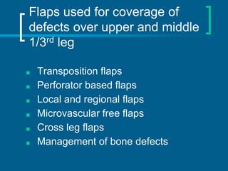 Uper n middle third leg defects | PPTX