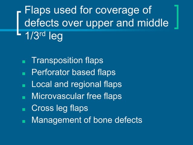 Uper n middle third leg defects | PPTX