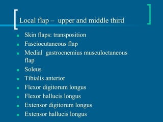 Uper n middle third leg defects | PPTX