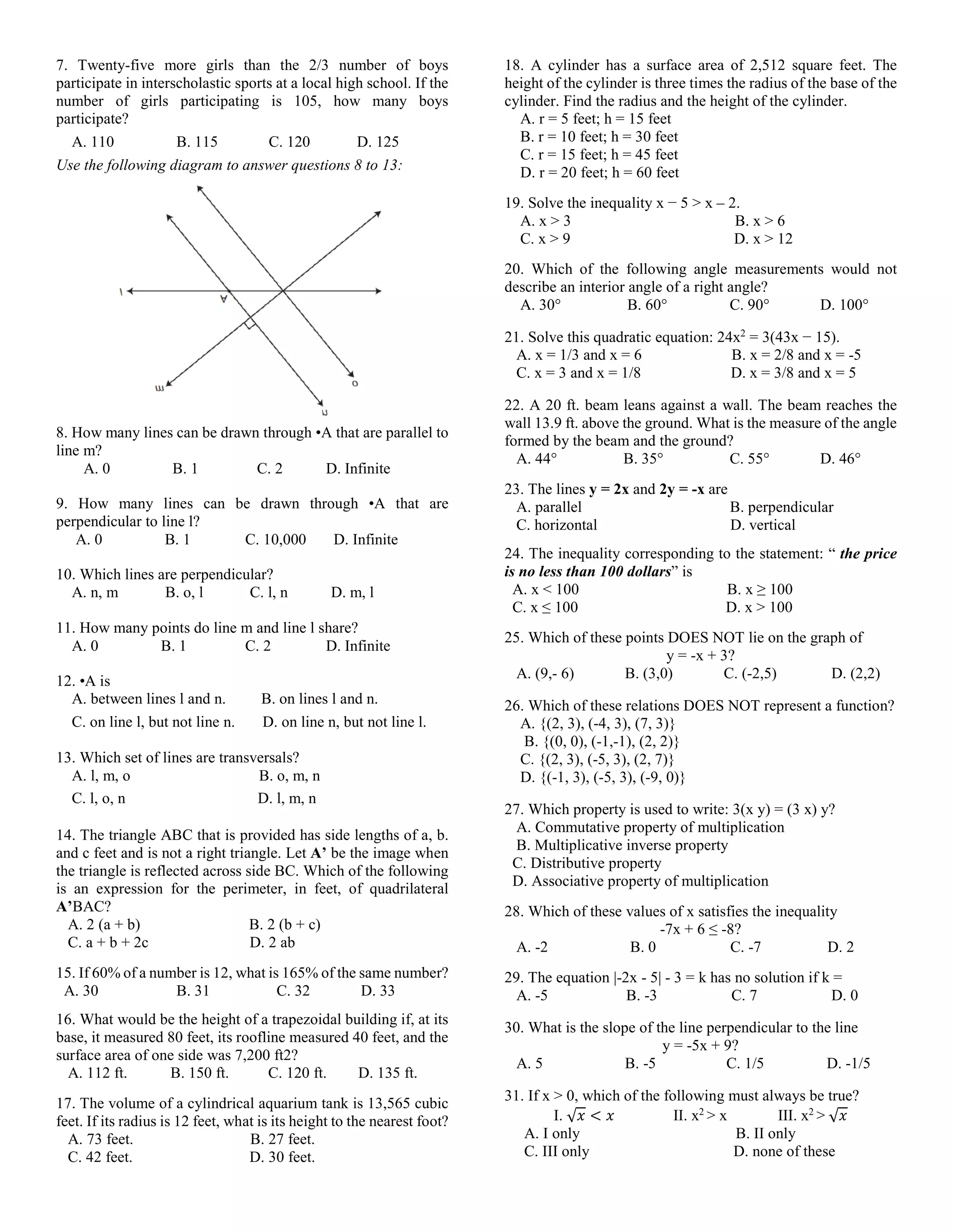 UPCAT Practice Examination | PDF