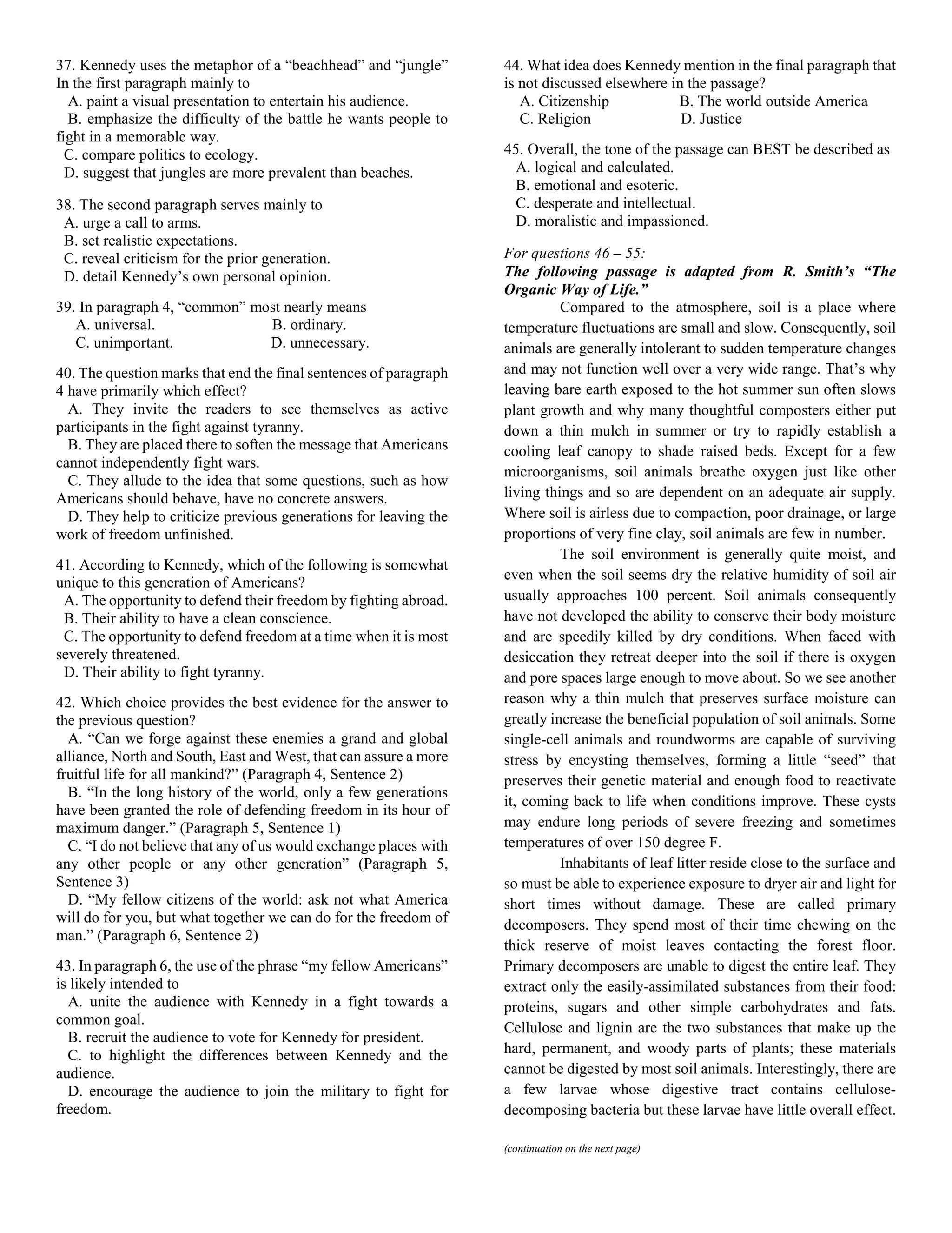 UPCAT Practice Examination | PDF