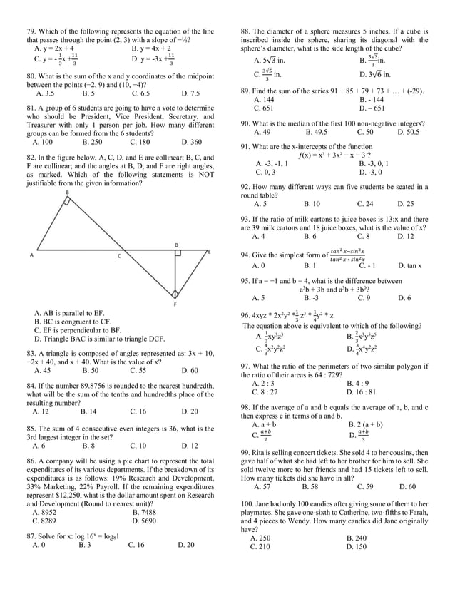 UPCAT Practice Examination | PDF