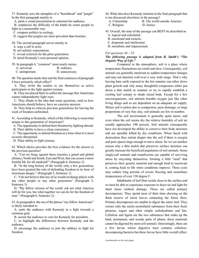 UPCAT Practice Examination | PDF