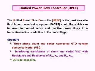 UPFC Unified Power Factor Control for HVDA and FACTS | PPTX