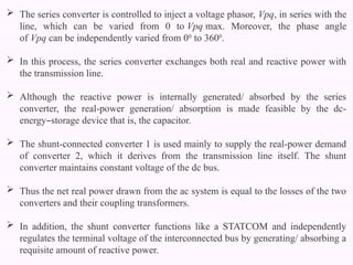 UPFC Unified Power Factor Control for HVDA and FACTS | PPTX