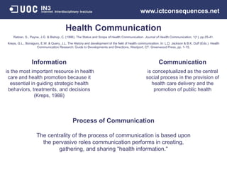 Towards Health Mass-Self Communication | PPT