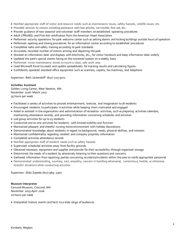 Long Form Resume | DOCX | Hotels and Motels | Travel Type