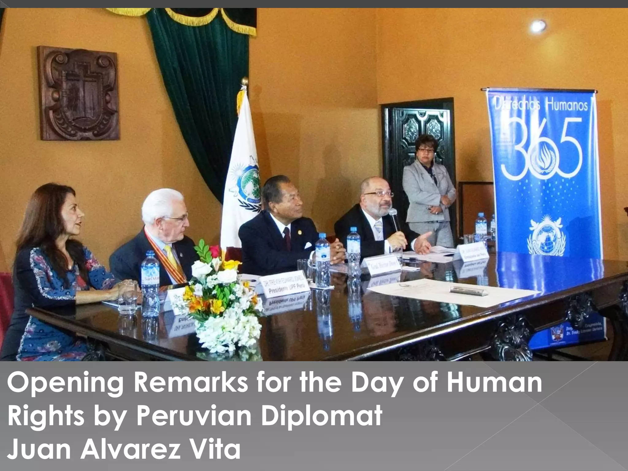 Upf peru human rights day and inauguration of peace council | PPTX