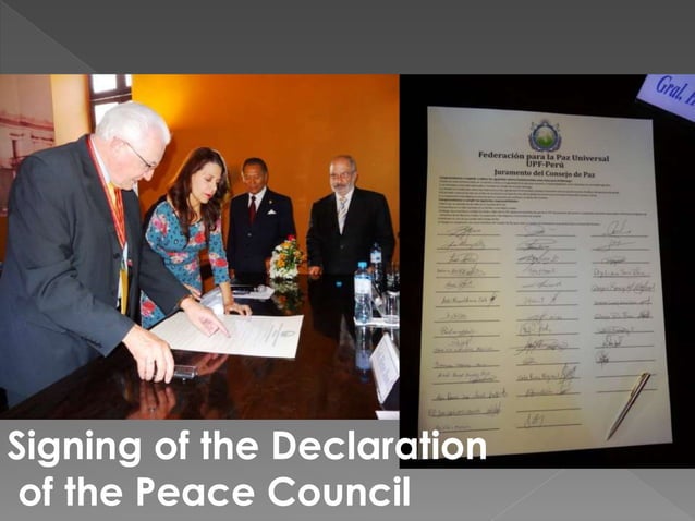 Upf peru human rights day and inauguration of peace council | PPTX