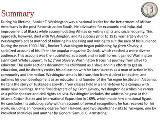 Up from slavery by Booker T Washing | PPTX | Crime & Harmful Acts to ...