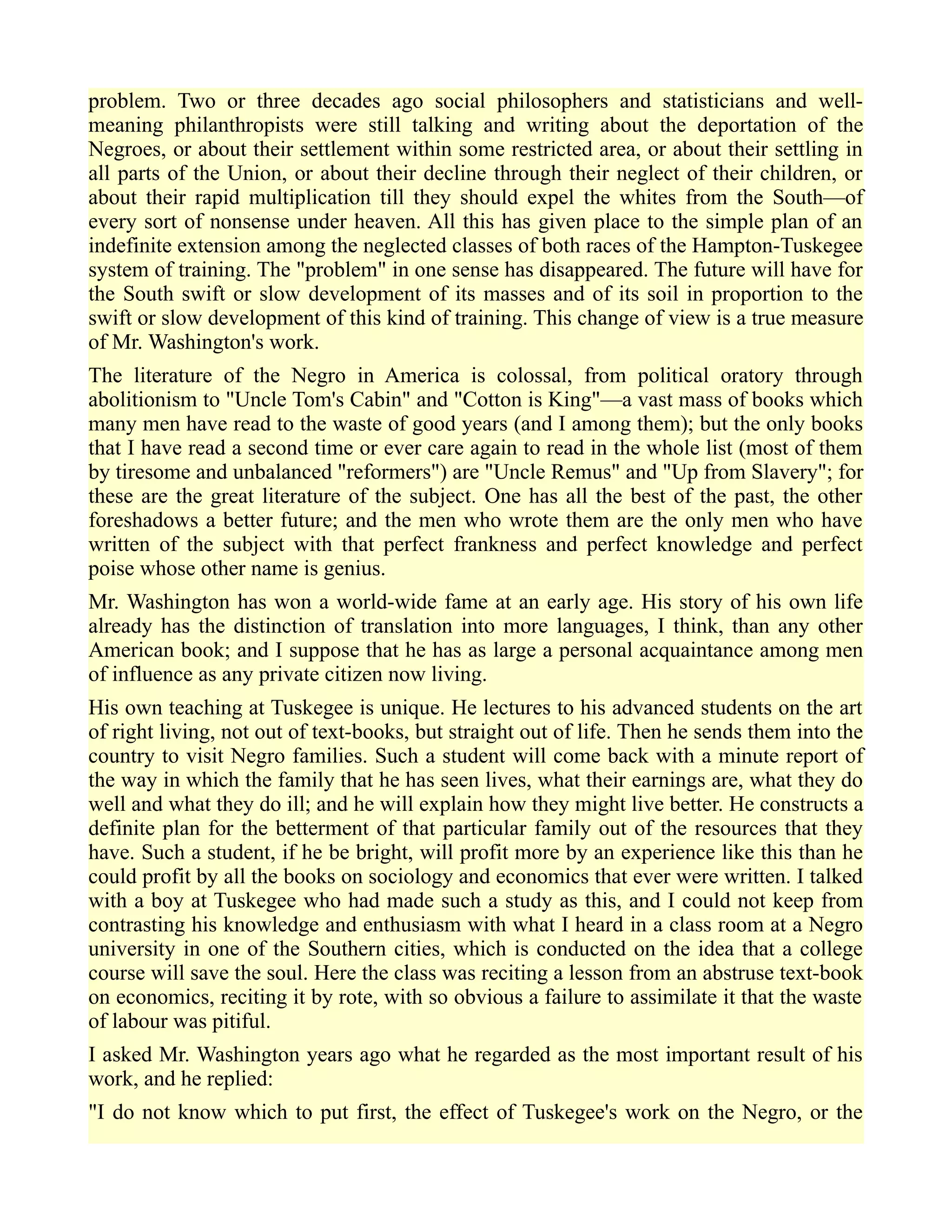 Up From Slavery - Booker T Washington | PDF