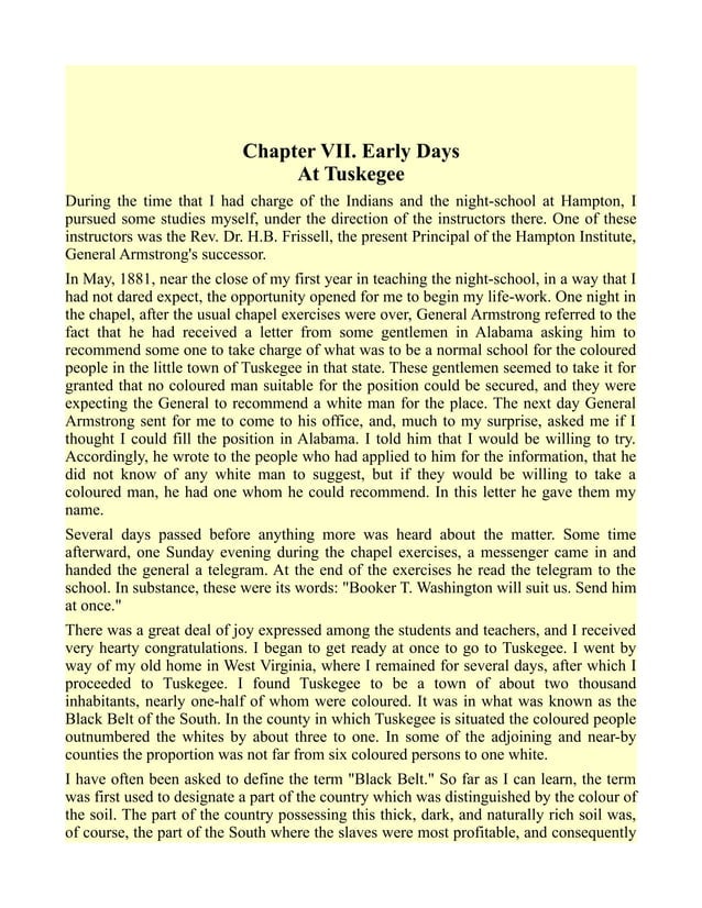 Up From Slavery - Booker T Washington | PDF