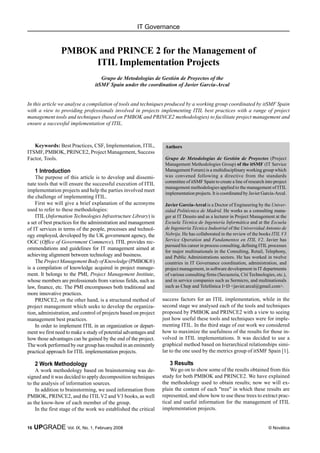 ITIL implementado con PMBOOK o PRINCE2 | PDF | Desktop Publishing | Computer Software and ...