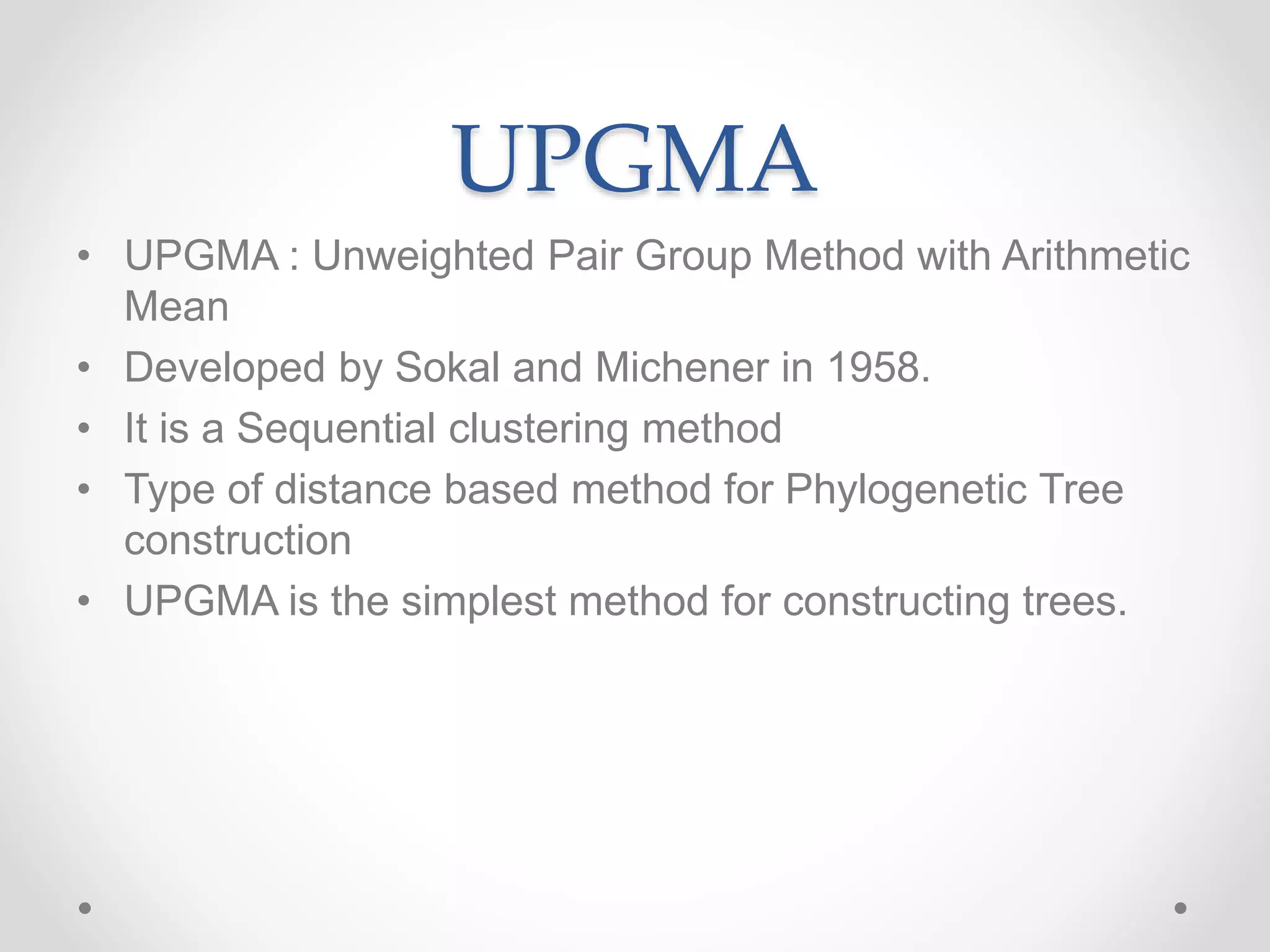 Upgma | PPTX