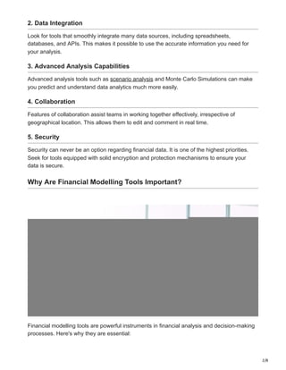 Best Financial Modelling Tools and Software in 2024 | PDF