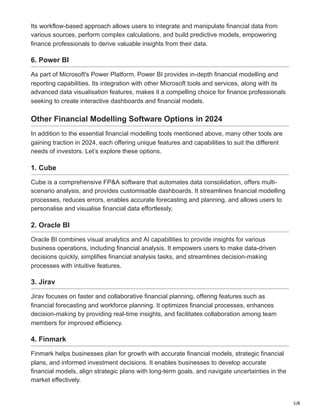 Best Financial Modelling Tools and Software in 2024 | PDF