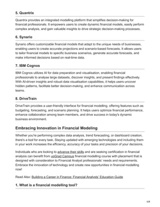 Best Financial Modelling Tools and Software in 2024 | PDF