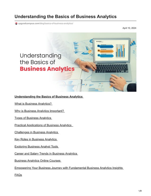 Understand the Basics of Business Analytics | PDF