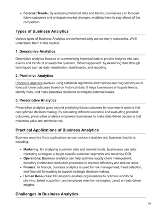 Understand the Basics of Business Analytics | PDF