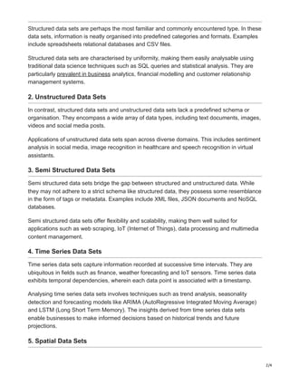 Types of Data Sets in Data Science | PDF